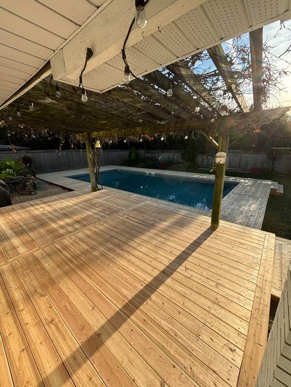 Cedar Pool Deck | J.O.Construction