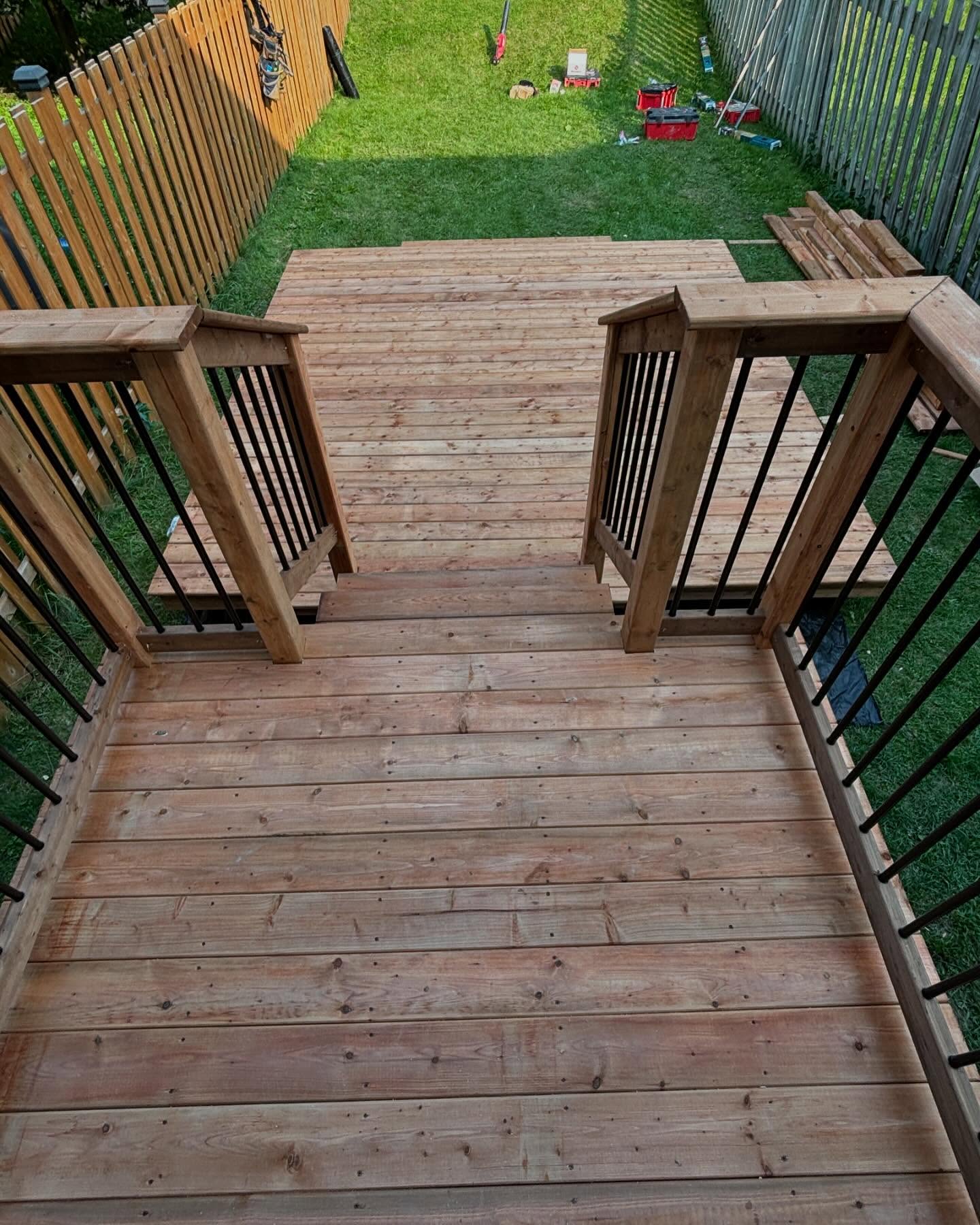 Two-tier Pressure-treated Deck | J.O.Construction